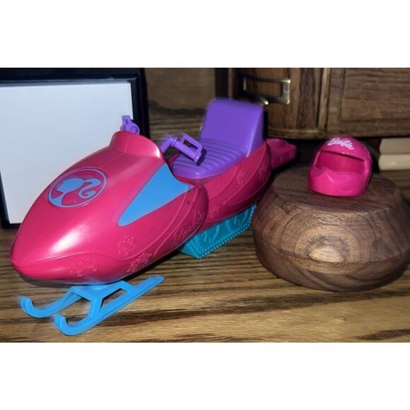 Mattel | Toys | Vintage Barbie Snowmobile And Pink Barbie Helmet By ...